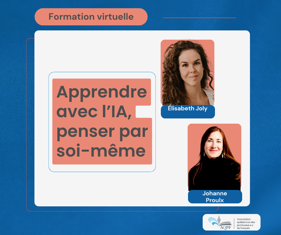 Apprendre avec l’IA, penser par soi-même - AQPF - Association ...